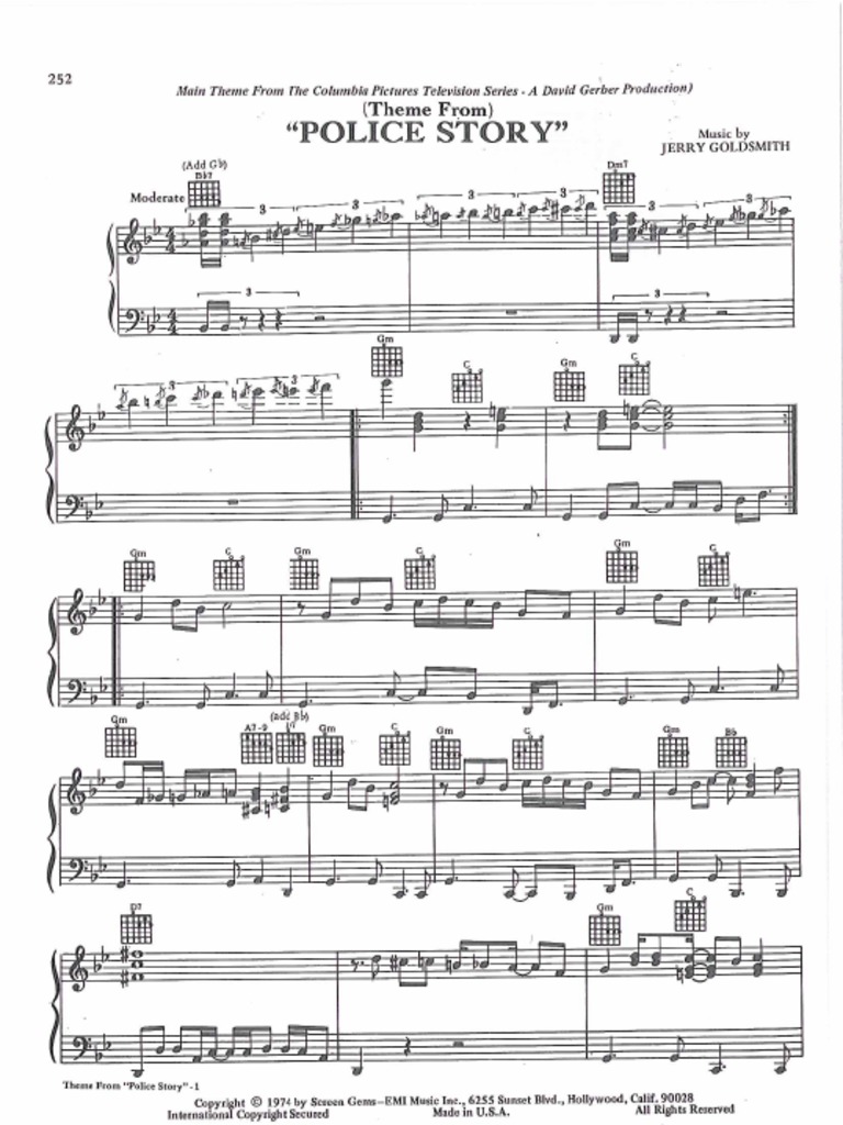 Goldsmith - Police Story Theme | PDF