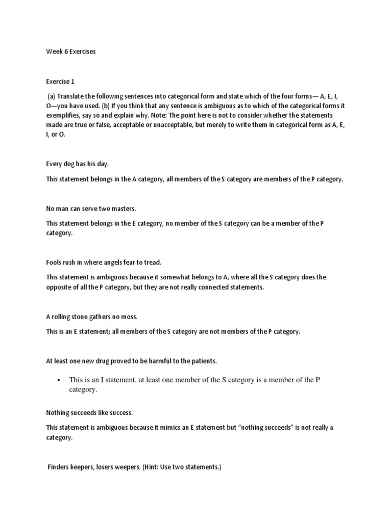 Critical Thinking Exercise 6 | PDF | Argument | Reasoning