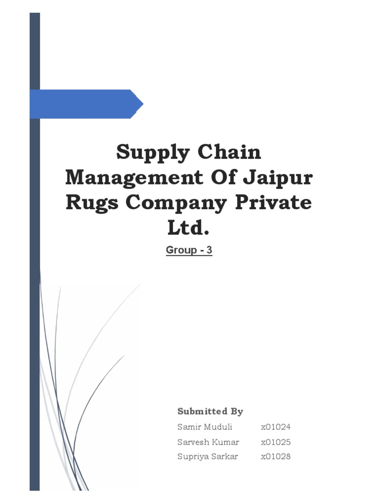 Jaipur Rugs Supply Chain | PDF | Carpet | Weaving