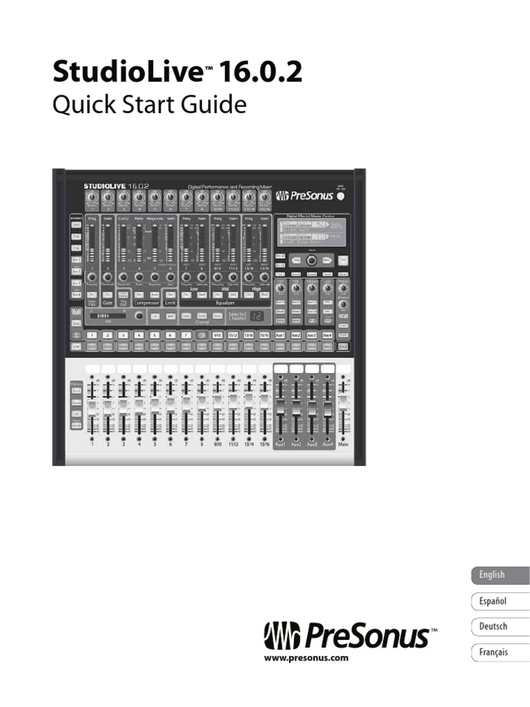 StudioLive16.0.2 Quickstart EN PDF | PDF | Microphone | Audio Engineering