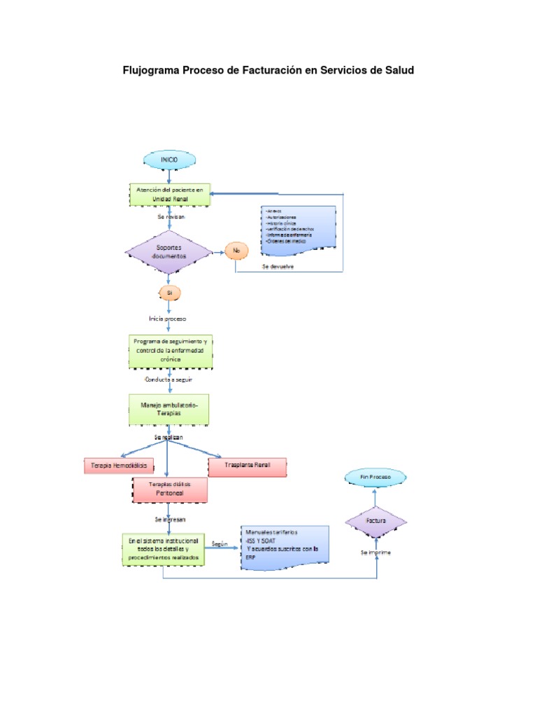 Flujograma Proceso de Facturación en Servicios de Salud | PDF