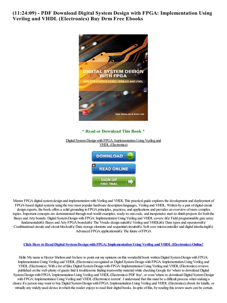 Fpga Implementation Using Verilog And Vhdl Pdf Hardware Description Language Vhdl