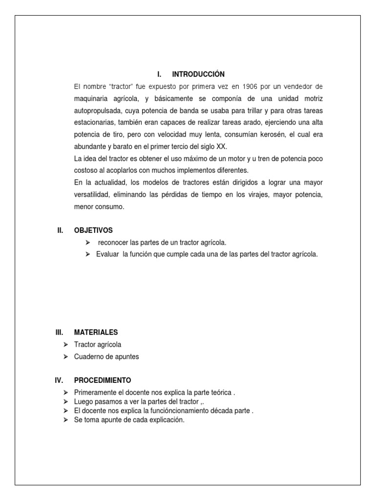 Partes del Motor de un Tractor Agrícola | PDF | Tractor | Pistón