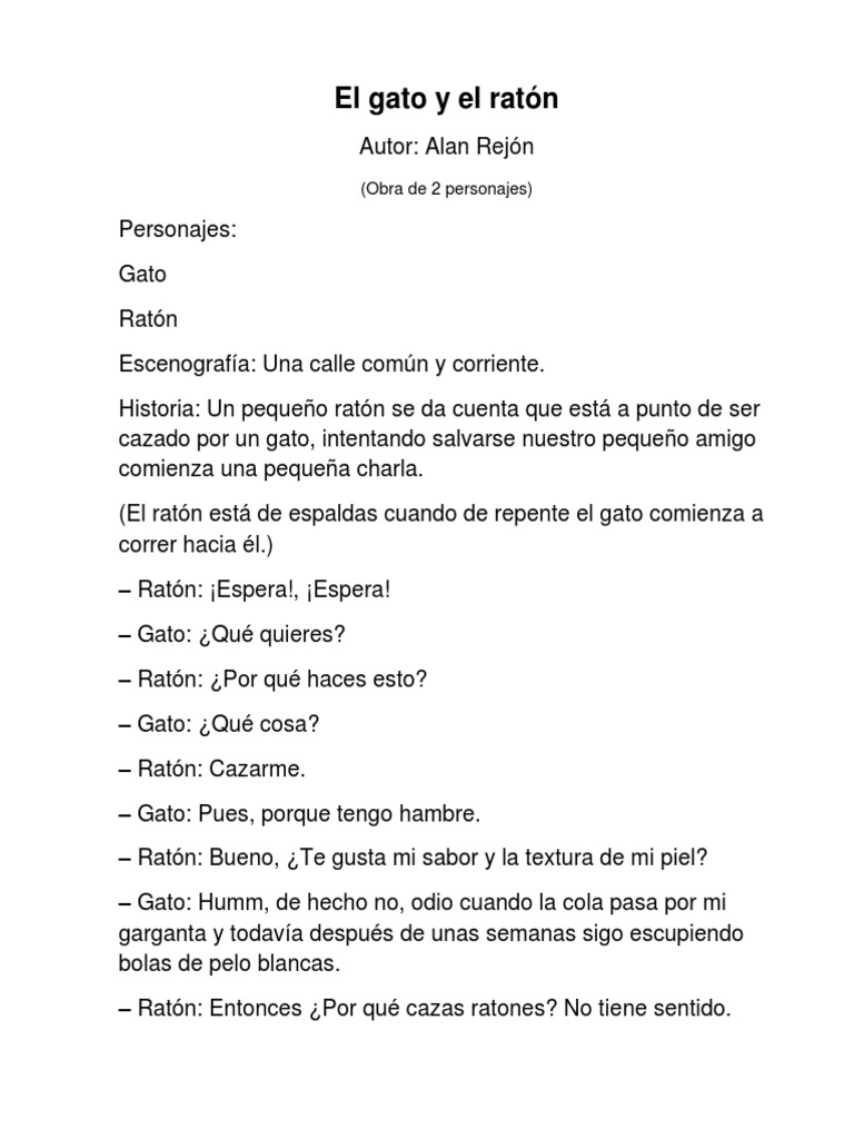 El Gato y El Ratón | PDF | Gatos | Naturaleza