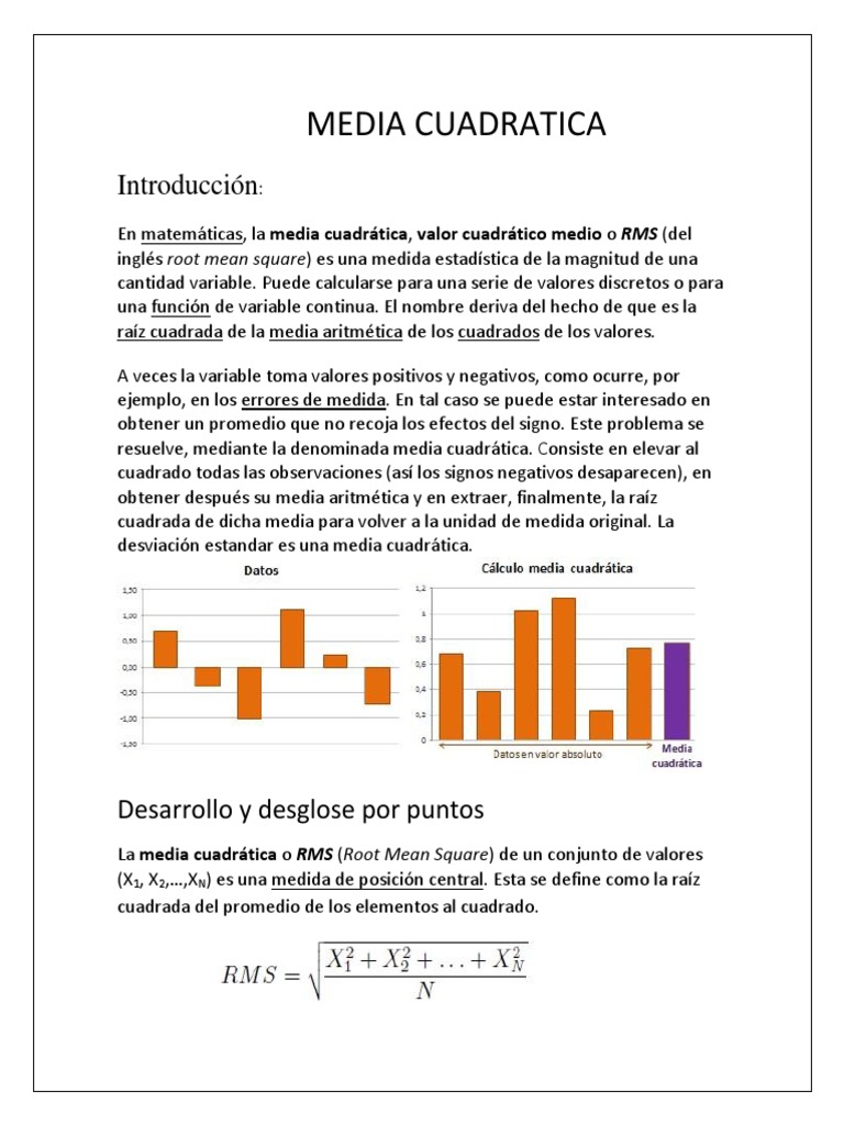 Media Cuadratica | PDF | Media cuadrática | Energia electrica