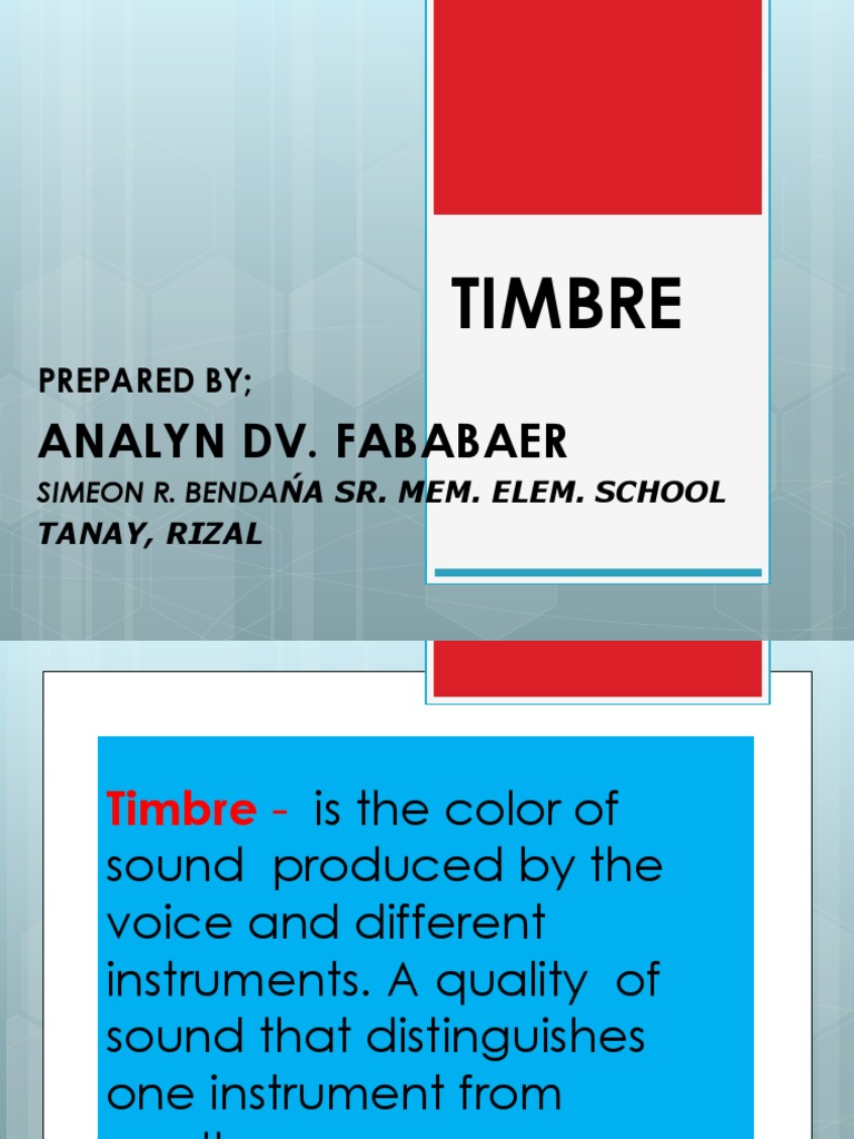 Timbre | PDF | Musical Instruments | Orchestras