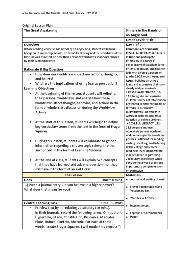 Ell Lessons | PDF | Lesson Plan | Vocabulary