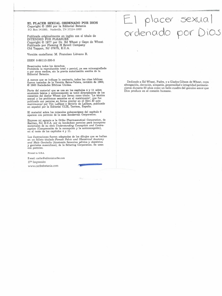 El Placer Sexual Ordenado Por PDF | PDF
