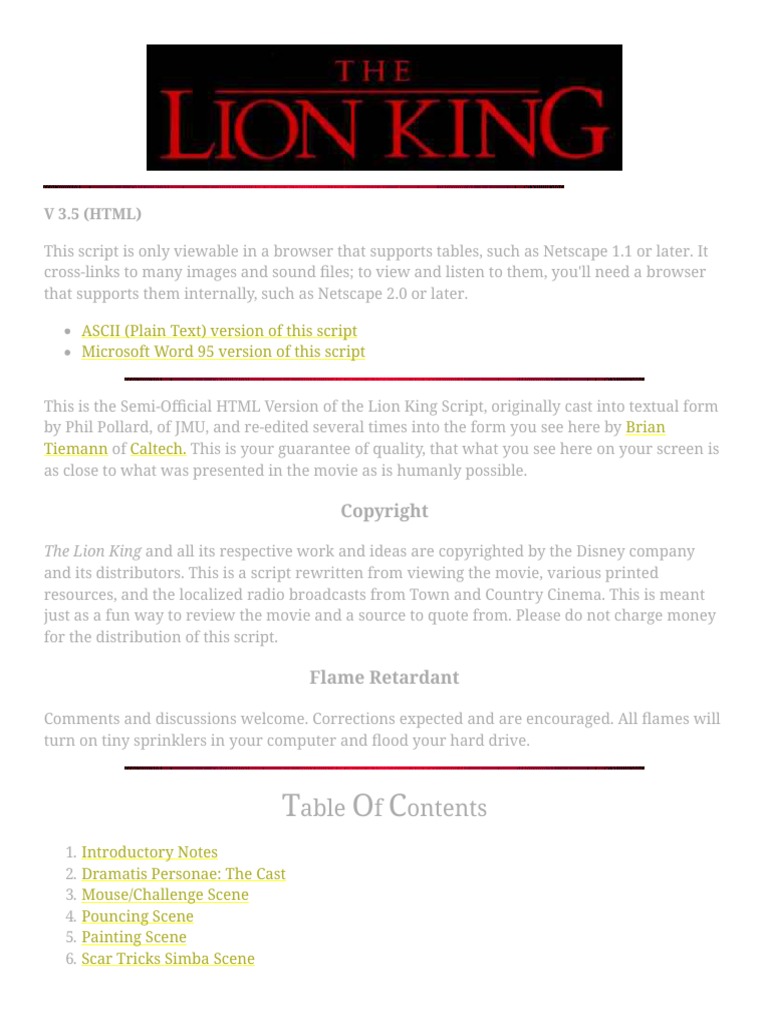 TLK Script (HTML 3.0 Version) | Download Free PDF | Nature