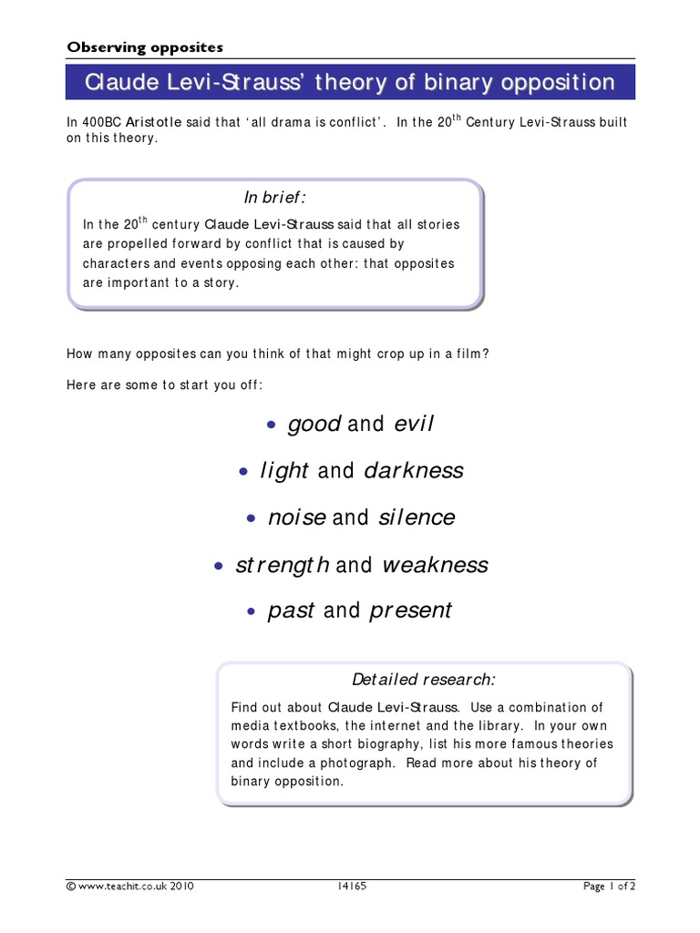 Binary Opposition | PDF