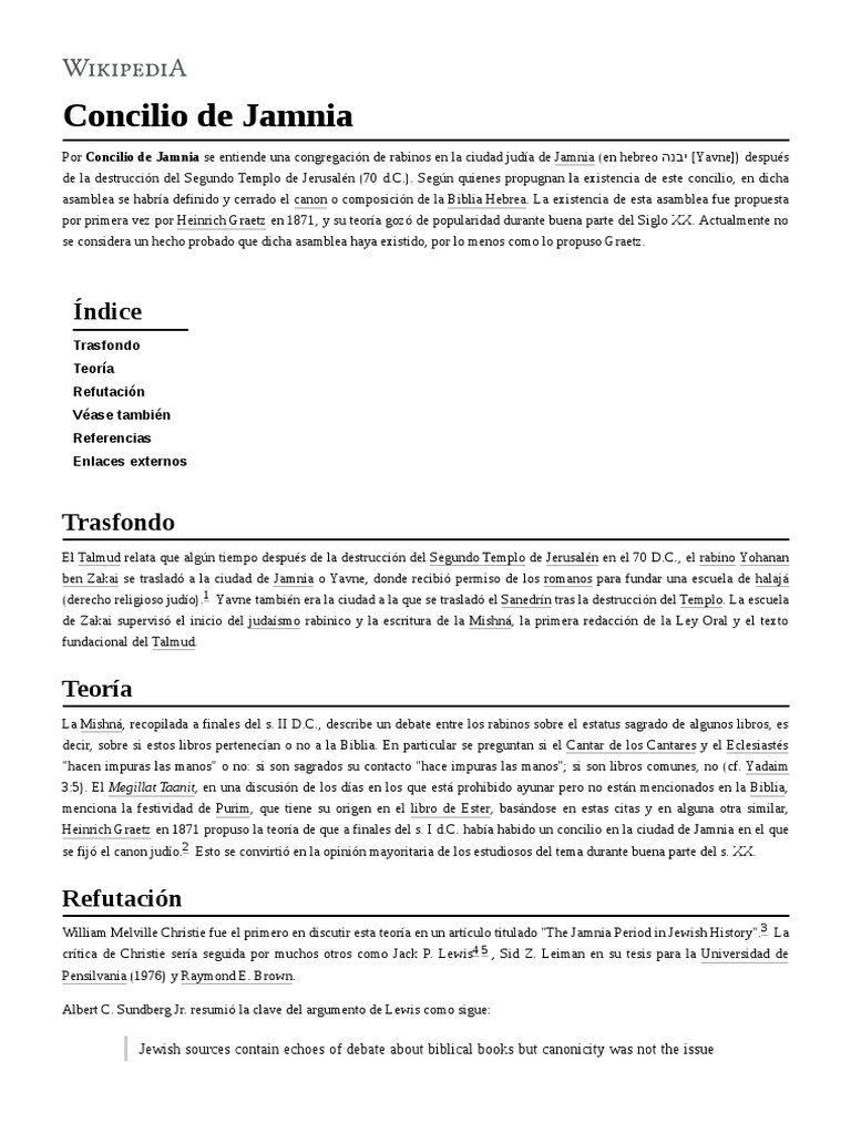 Concilio de Jamnia | PDF | Judios y judaísmo | El antiguo Israel y Judá