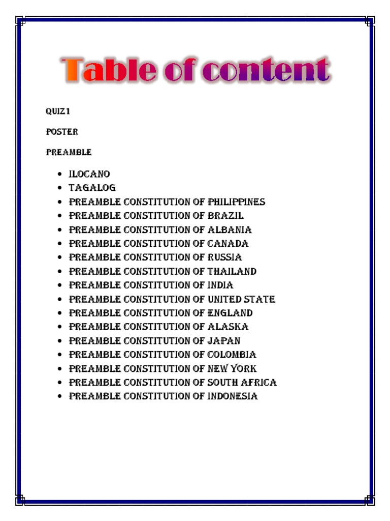 Preamble Tagalog