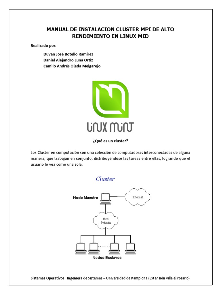 Manual de Instalacion Cluster Mpi de Alto Rendimiento en Linux Mid | PDF | sistema de nombres de ...
