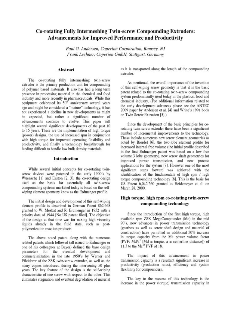 Single Screw | PDF | Extrusion | Porosity