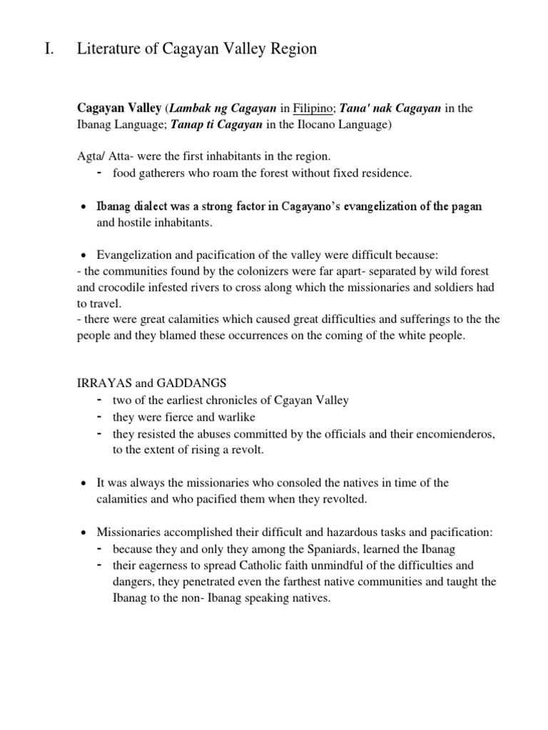Cagayan Valley Literary Heritage | PDF