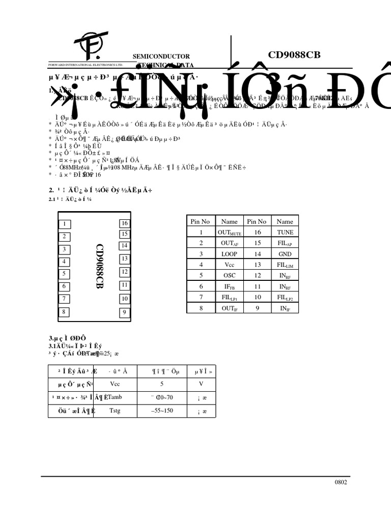 CD9088 Datasheet | PDF