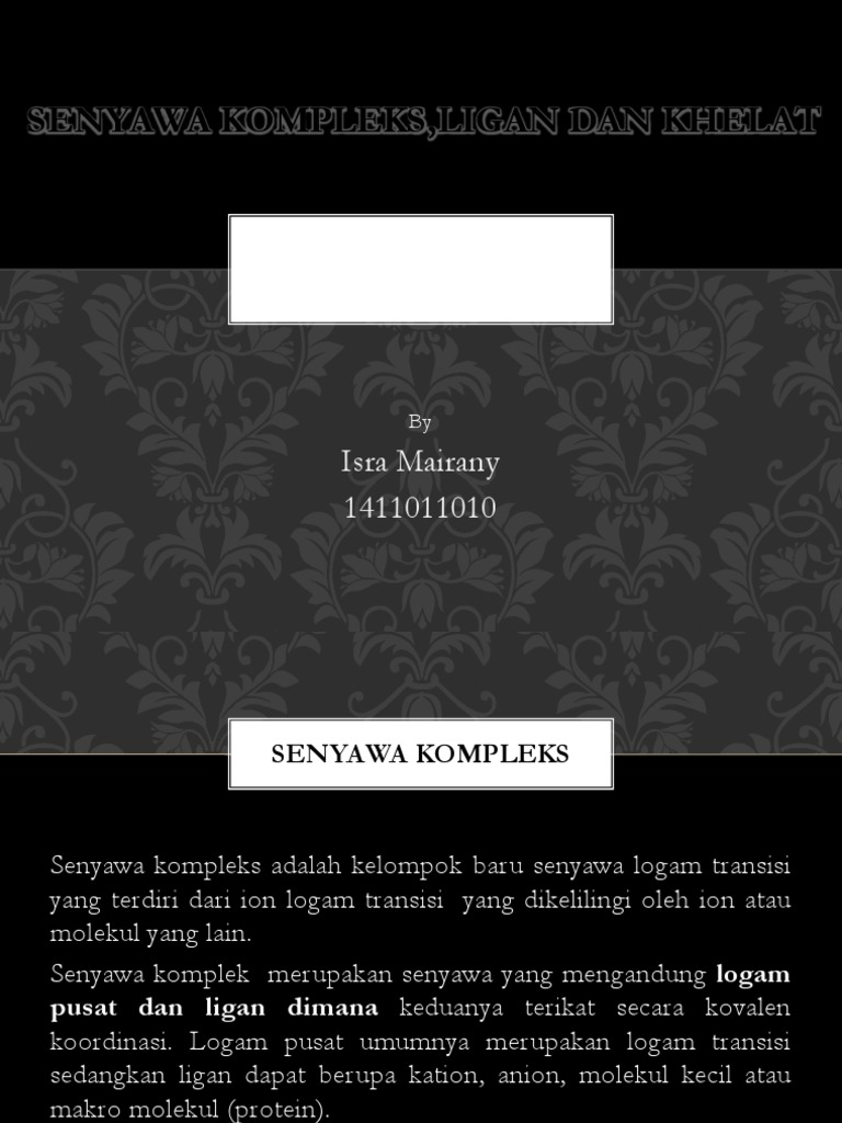 Senyawa Kompleks Ligan Dan Kelat | PDF