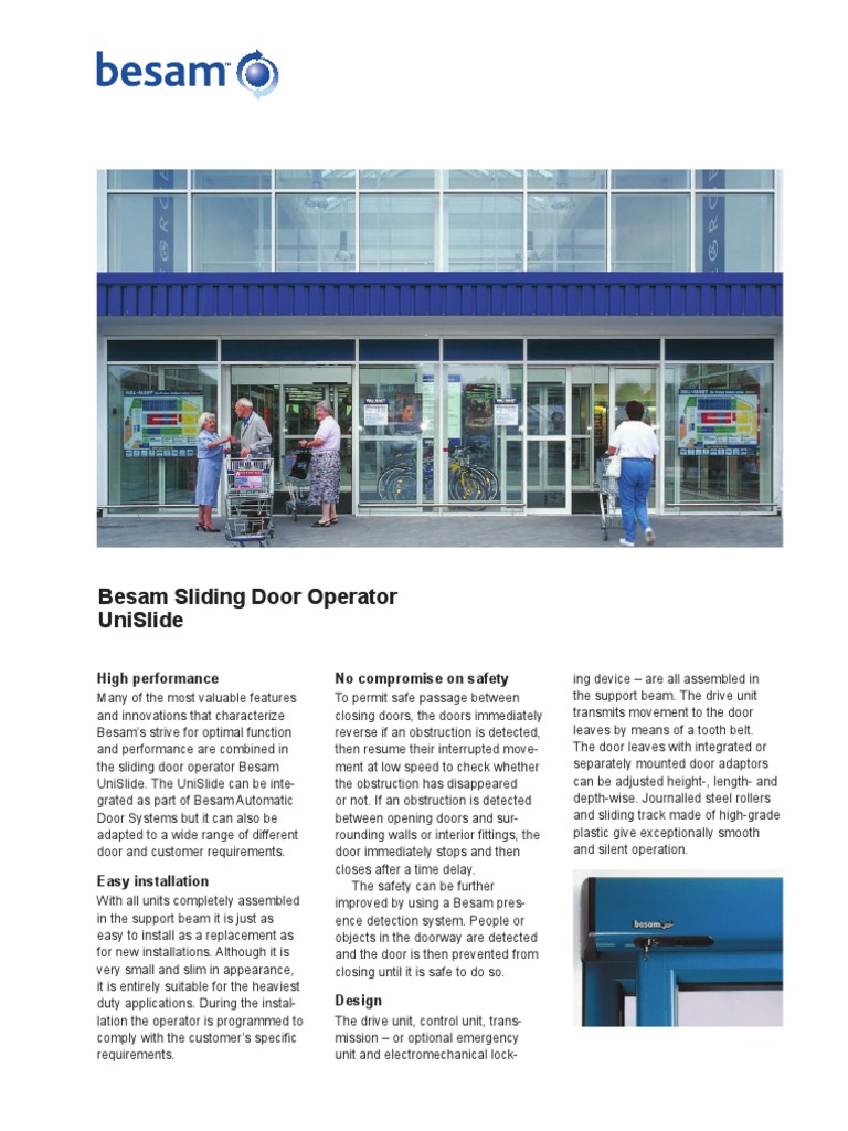 Bessam Unislide en | PDF | Door | Power Supply