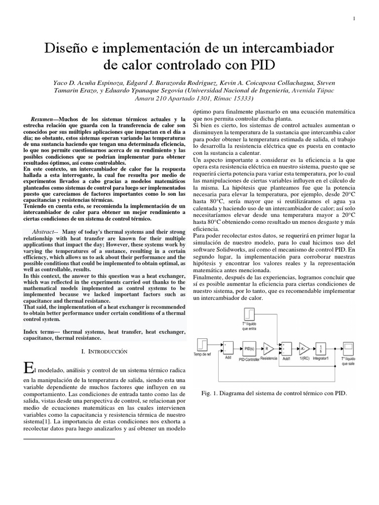 Formato Paper Ieee (1) Beta Yaco | PDF | Calor | Intercambiador de calor