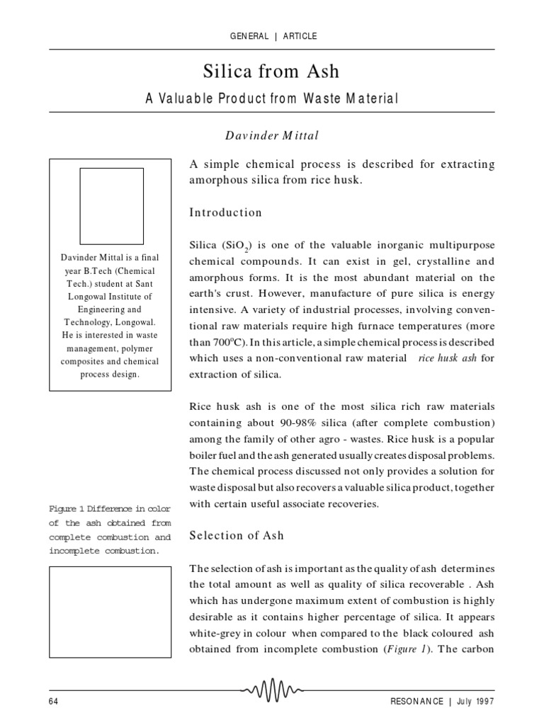 Rice Husk Ash | PDF | Silicon Dioxide | Sodium Hydroxide