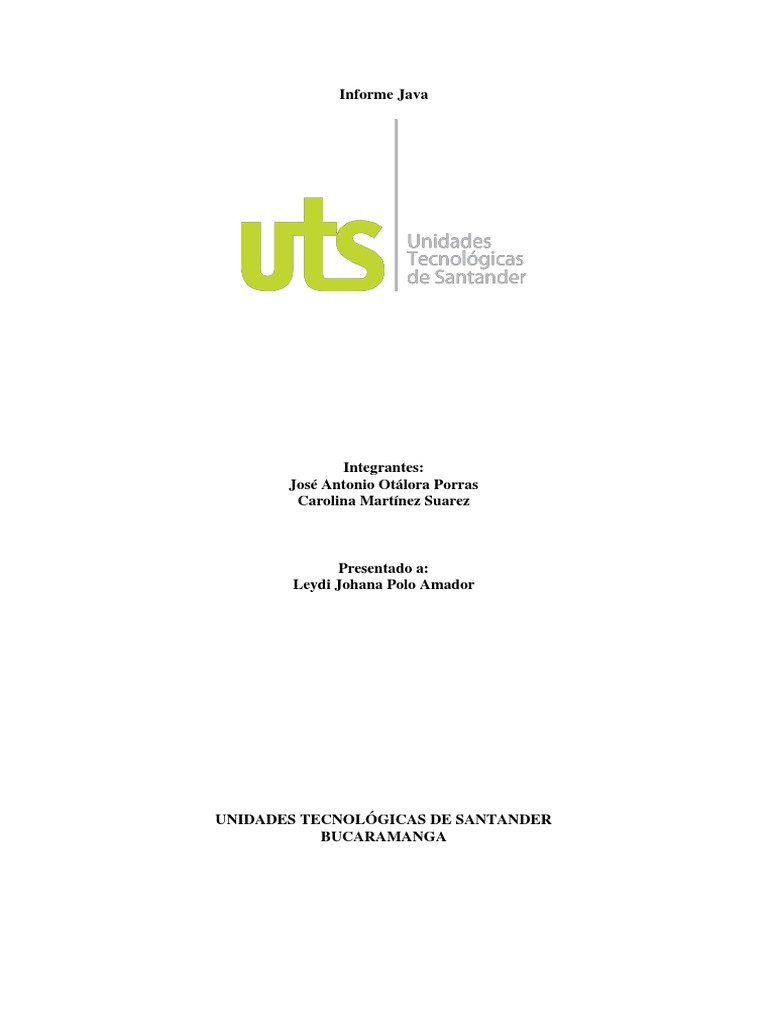 Informe Java | PDF | Java (lenguaje de programación) | Spring Framework