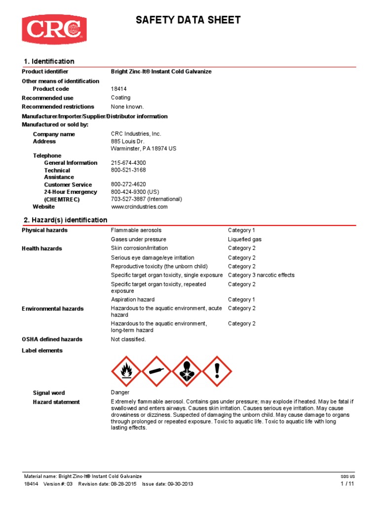 Crc Heavy Duty Corrosion Inhibitor Sds Wholesale Store | www ...