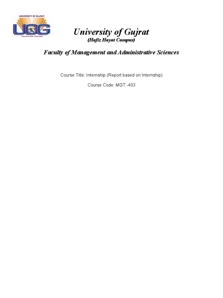 University of Gujrat: Faculty of Management and Administrative Sciences | PDF | Thesis | Cognition