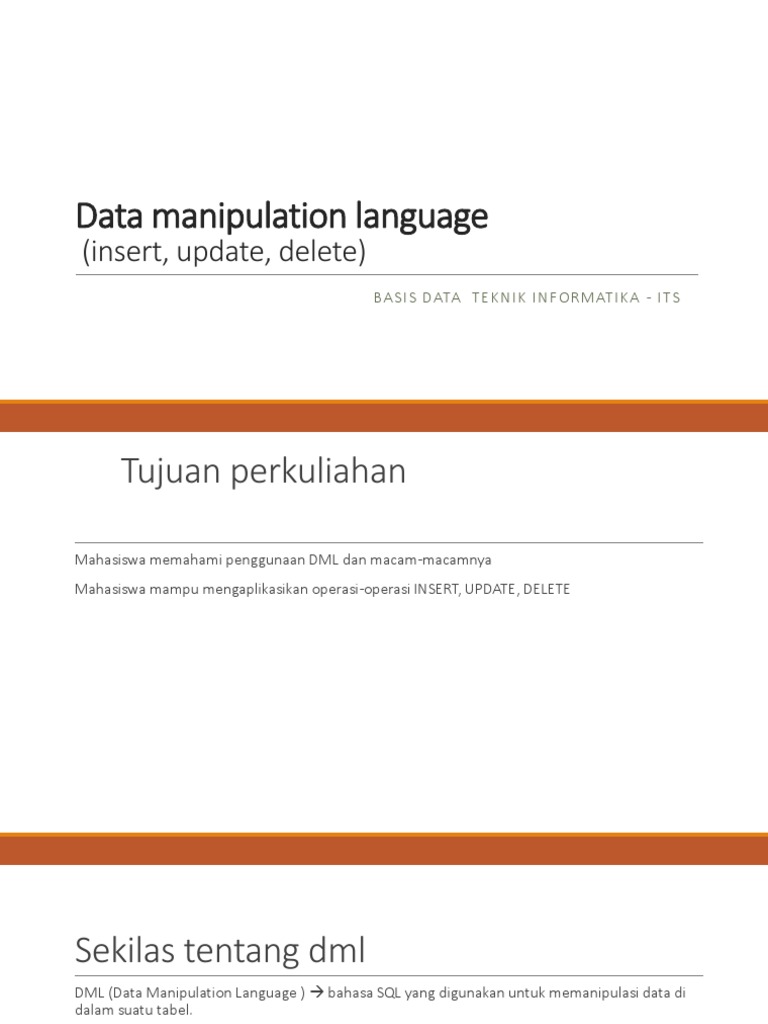 Pertemuan 6 - DML PDF | PDF