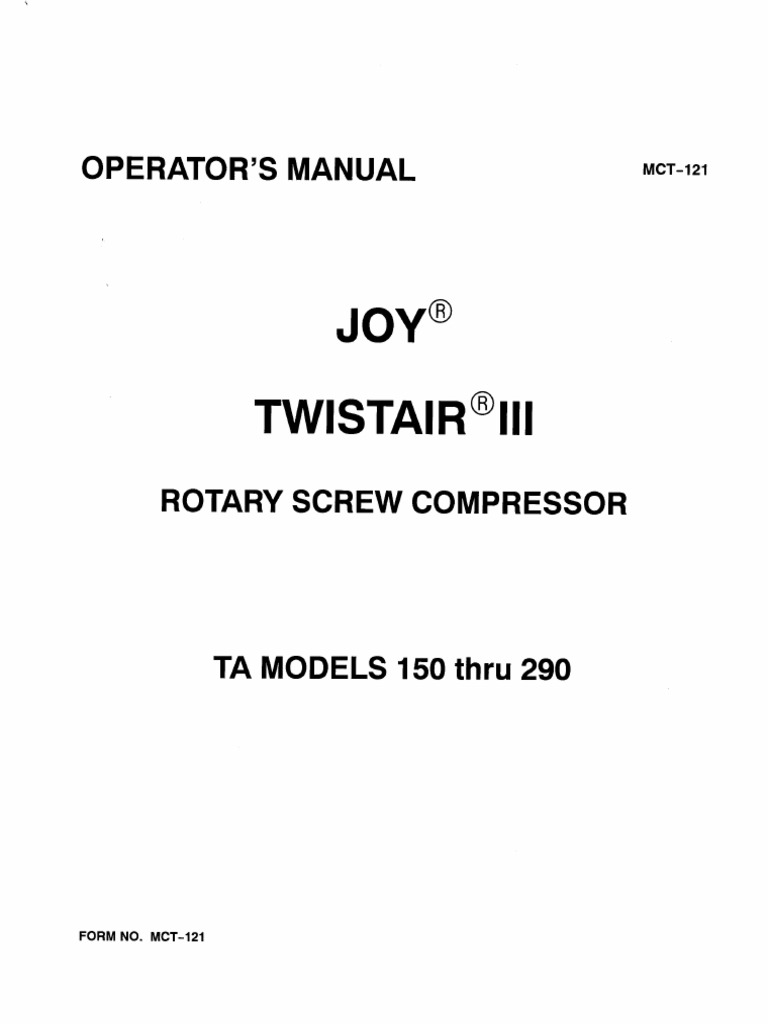 Joy Twist Air | PDF | Valve | Energy Technology