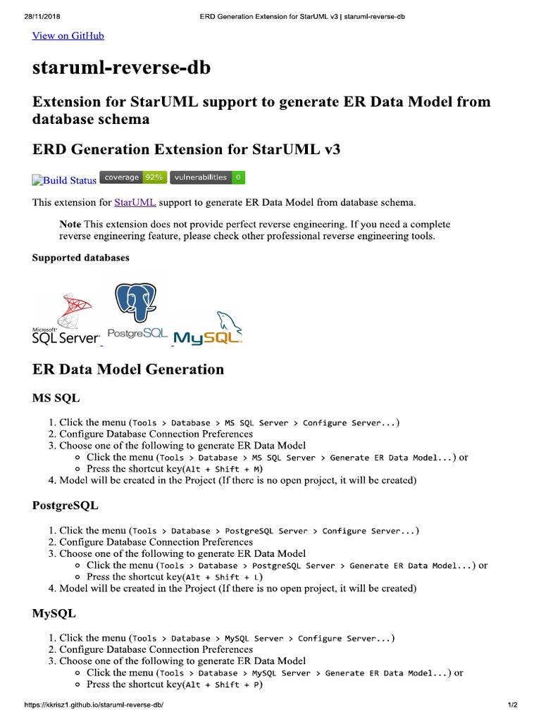 Staruml Reverse Ke DB PDF | PDF