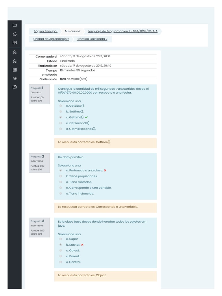 Práctica Calificada 2 | PDF | Objeto (informática) | Java (lenguaje de programación)
