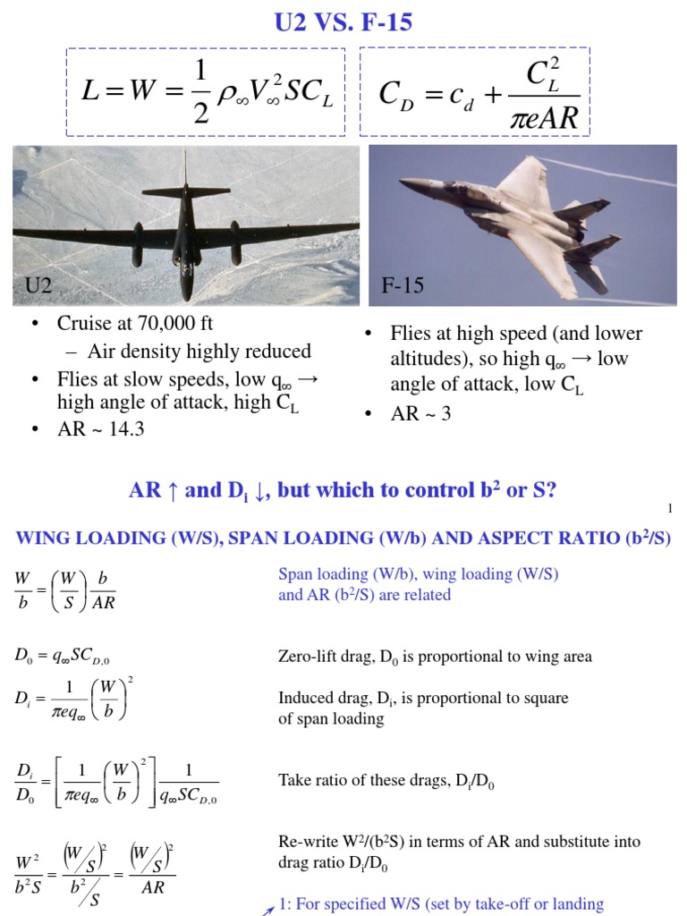 Wing Loading and Aspect Ratio Analysis | PDF | Wing | Lift (Force)