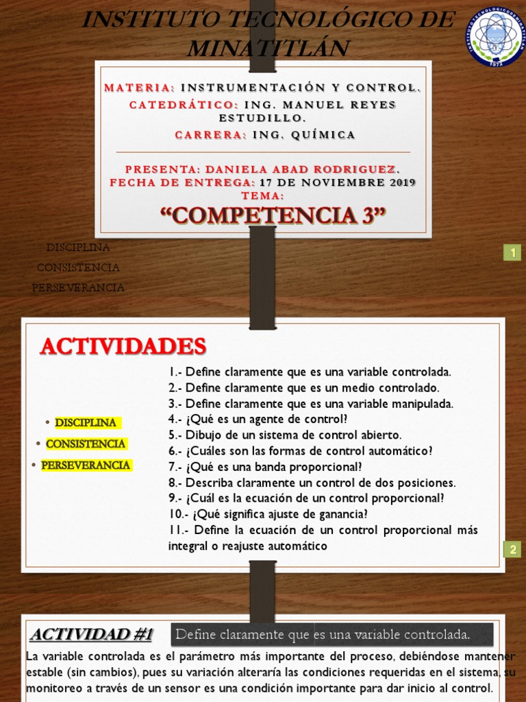 Unidad 3 Instrumentacion y Control | PDF | Sistema de control | Física