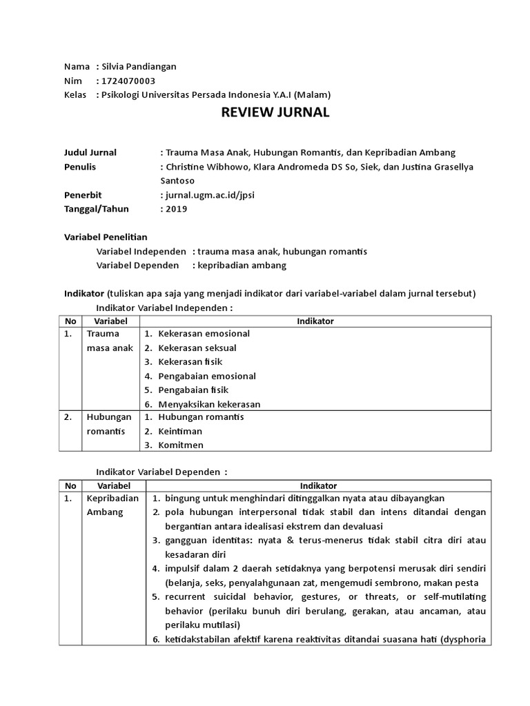 Contoh Tugas Review Jurnal Kuantitatif | PDF