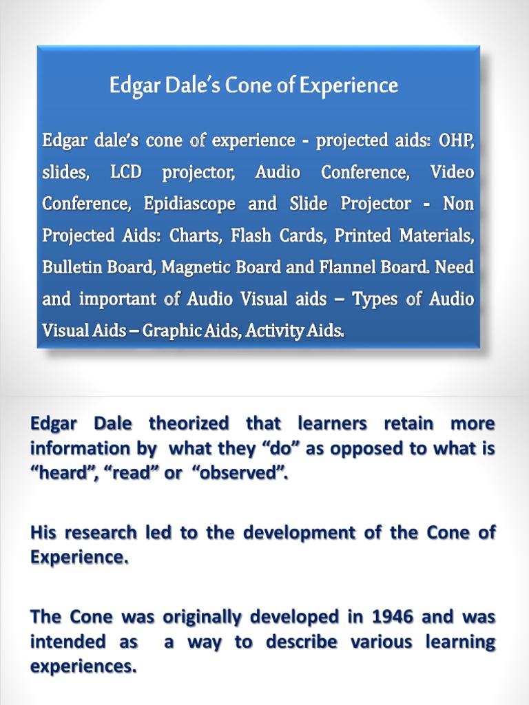 Edgar Dale's Cone of Experience Explained | PDF | Liquid Crystal Display