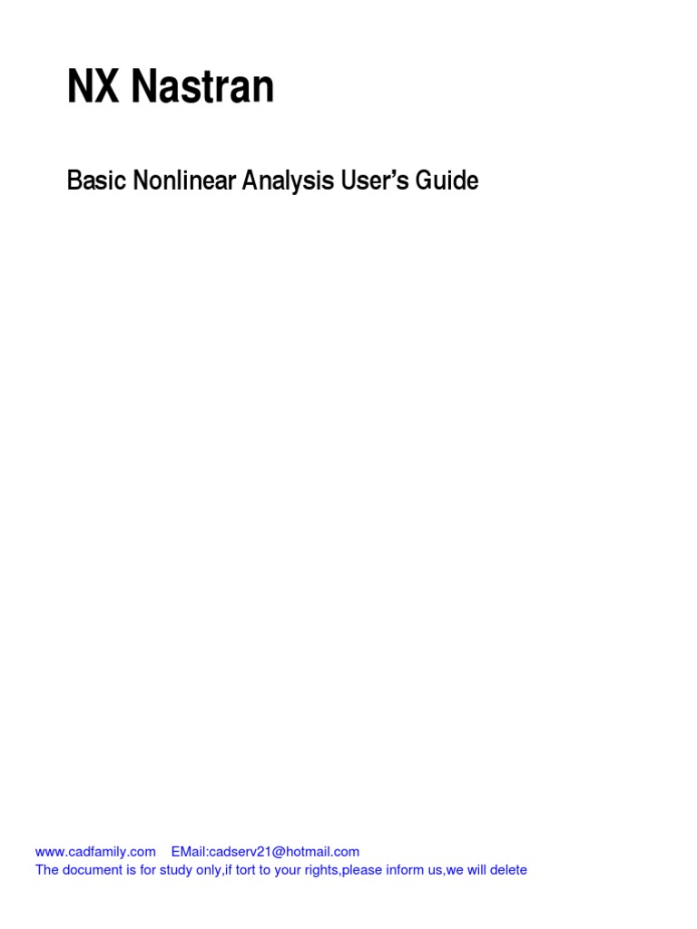 NX Nastran Basic Nonlinear Analysis Users Guid | Download Free PDF | Viscoelasticity ...