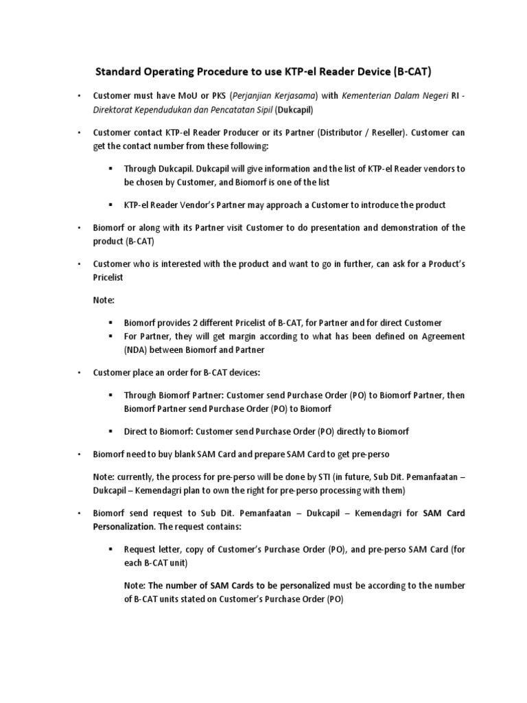 Standard Operating Procedure To Use KTP-el Reader | PDF | Login ...