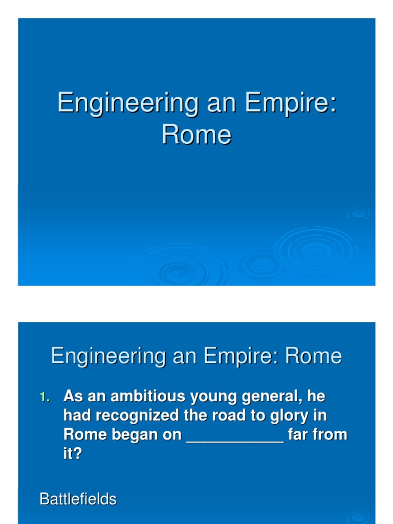 Engineering An Empire-Rome | PDF | Ancient Rome | Rome