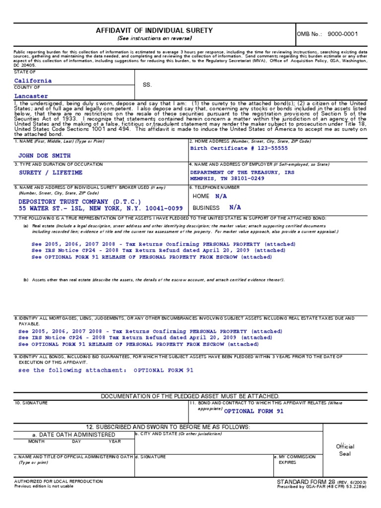 Form 28 - MASTER PDF | PDF | Market Value | Affidavit