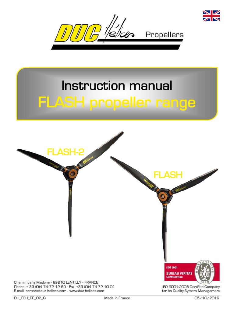 Duc Propeller Manual | PDF | Propeller | Screw