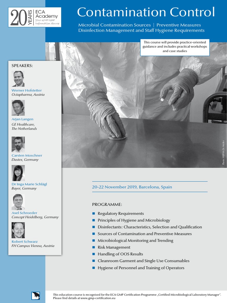 ECA Contamination Control | PDF | Risk Management | Hygiene