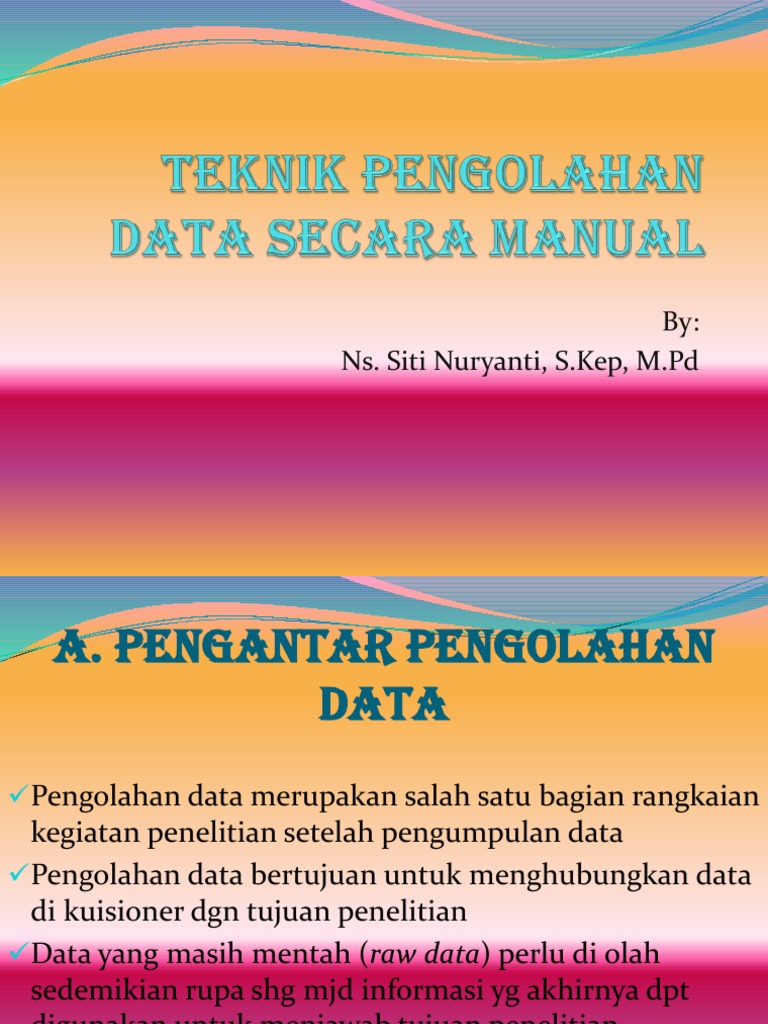 Teknik Pengolahan Data | PDF