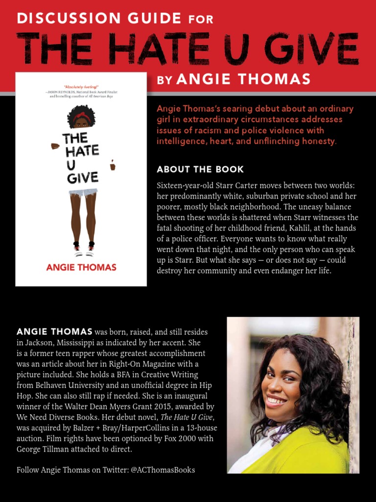The Hate U Give Discussion Guide | PDF