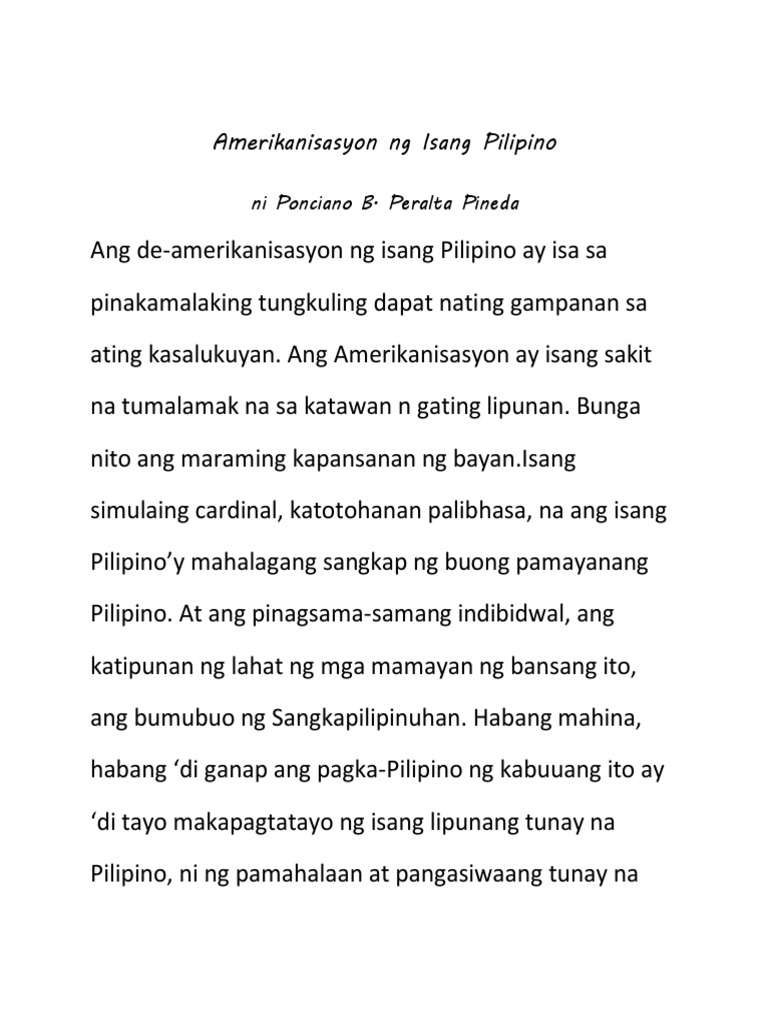 Essay in Philippine Literature | PDF