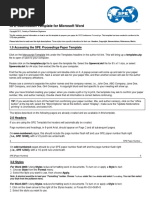 IEEE Word Template User Guide | PDF | Microsoft Word | Page Layout