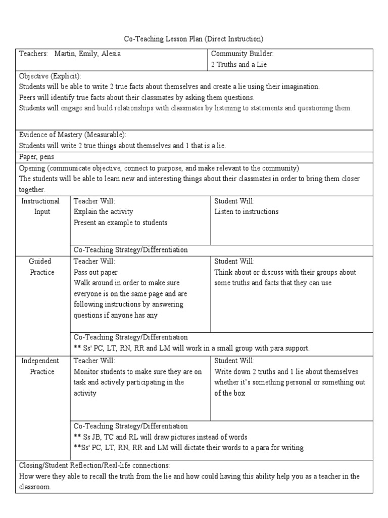 CB Lesson Plan | Download Free PDF | Lesson Plan | Neuropsychology