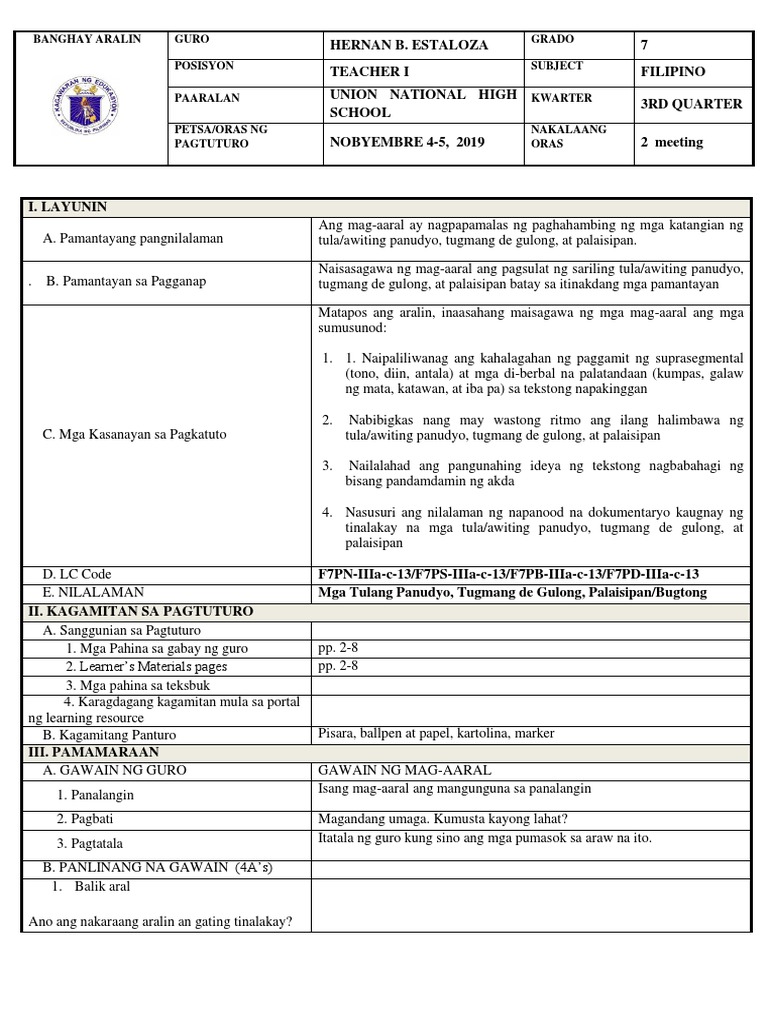 Fil7 3rd-Palaisipanbugtong | PDF
