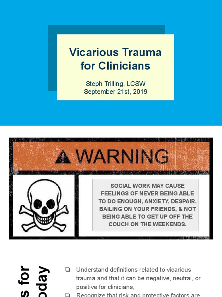 Vicarious Trauma | PDF | Psychological Trauma | Clinical Psychology