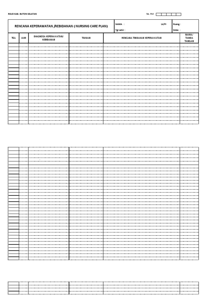 Rencana Keperawatan RSUD | PDF