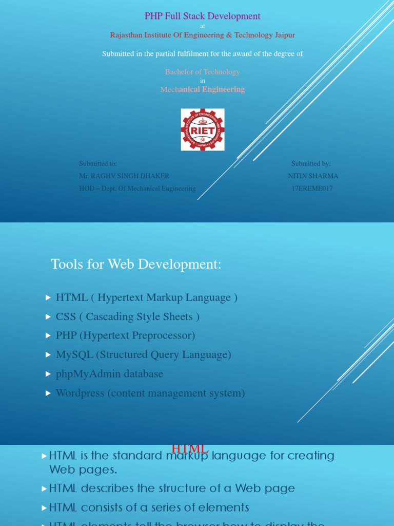 PHP Full Stack Development | PDF | Html | Cascading Style Sheets